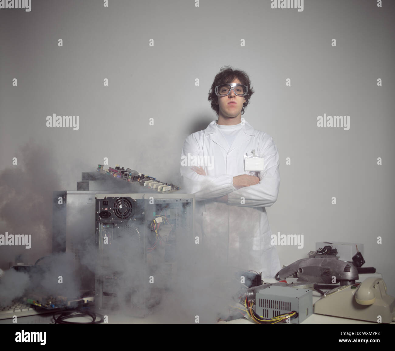 Disaster destroyed computer hi-res stock photography and images - Alamy