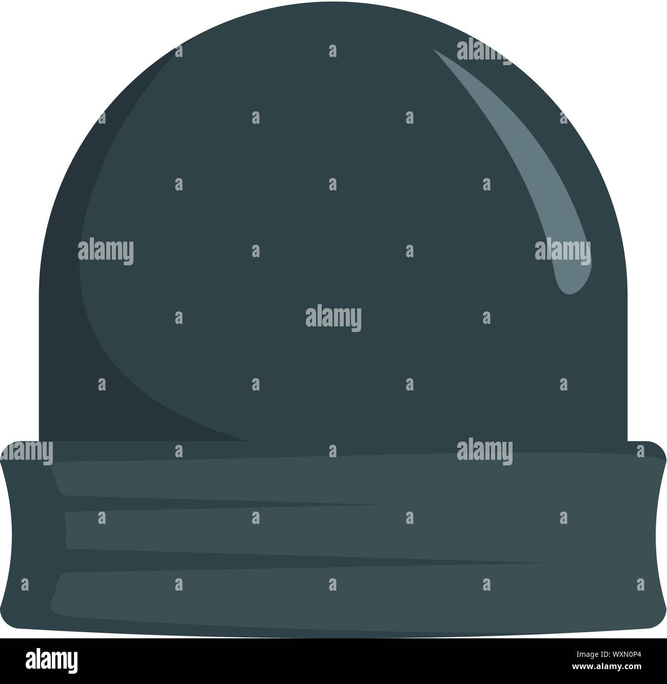 Black beanie icon. Flat illustration of black beanie vector icon for ...