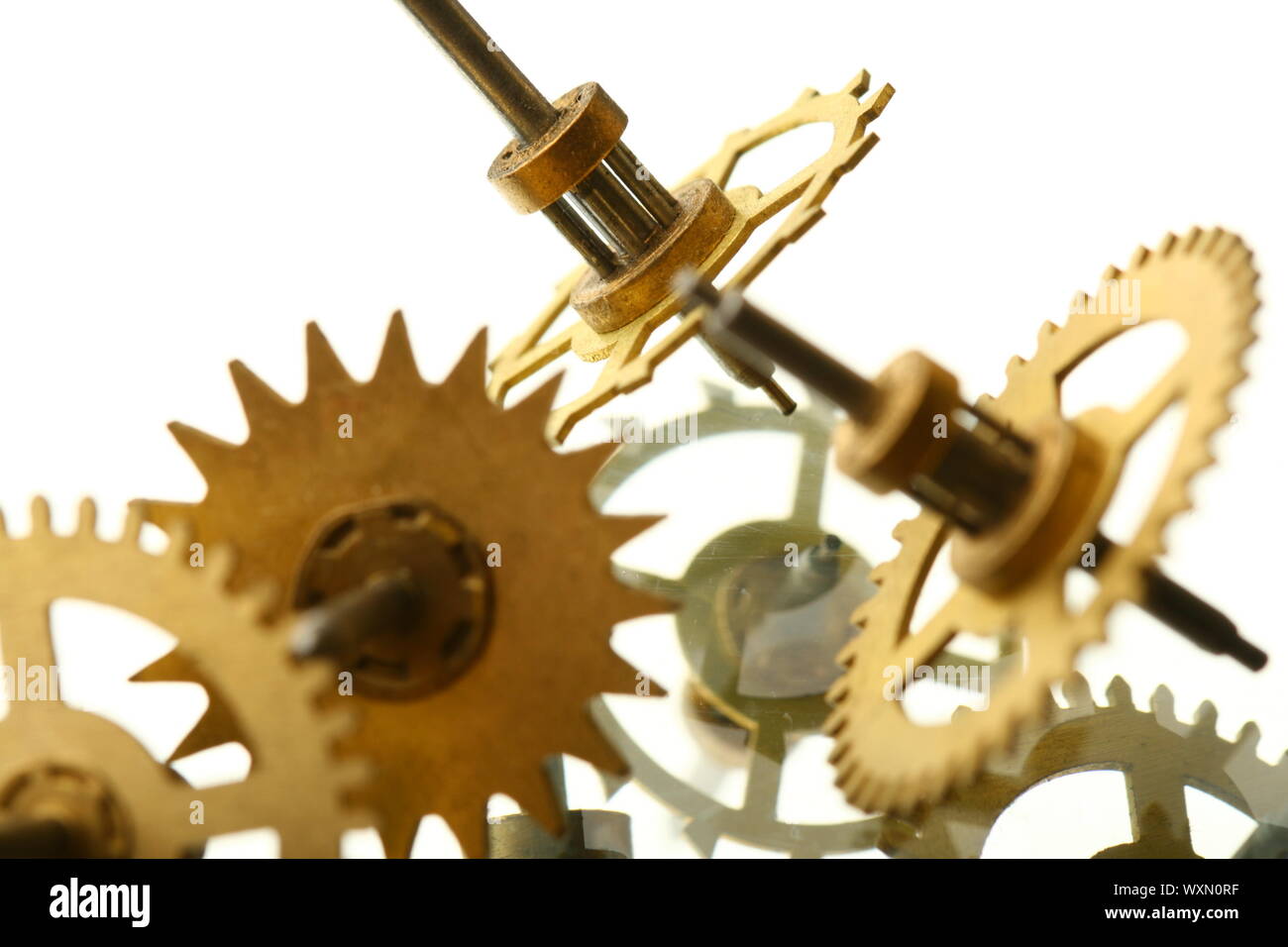mechanical clock gear macro close up Stock Photo - Alamy