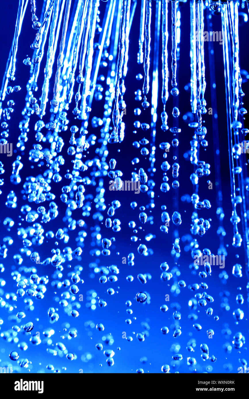 fresh shower clean blue water jet Stock Photo - Alamy