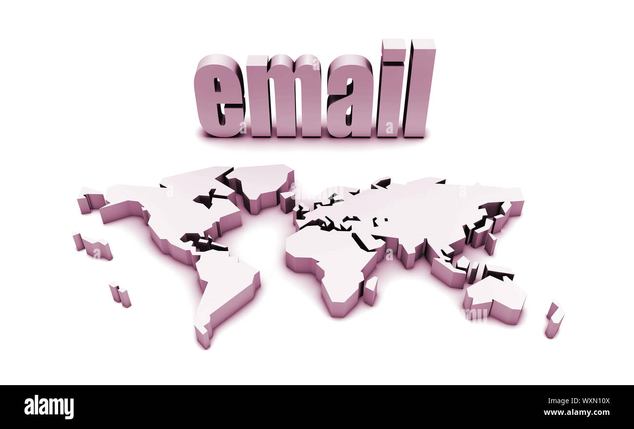 Email Corporate Concept in 3d Futuristic Art Stock Photo - Alamy