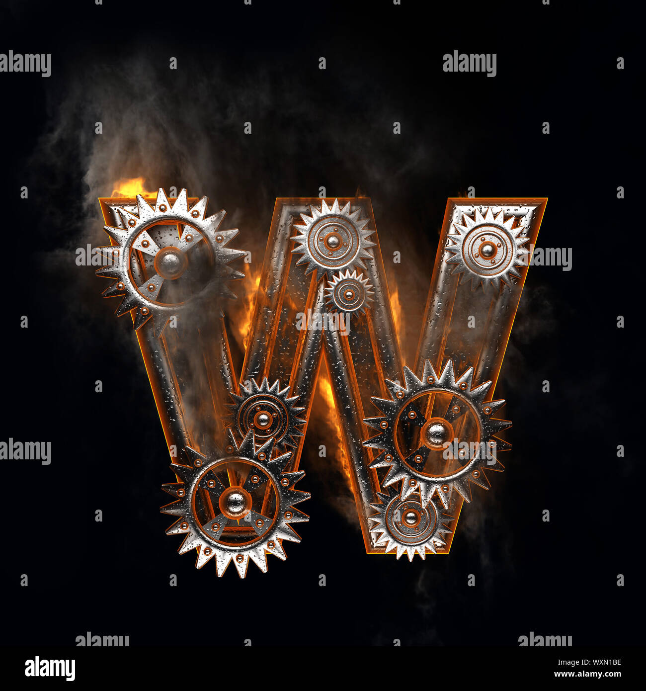 Burning figure gears hi-res stock photography and images - Alamy