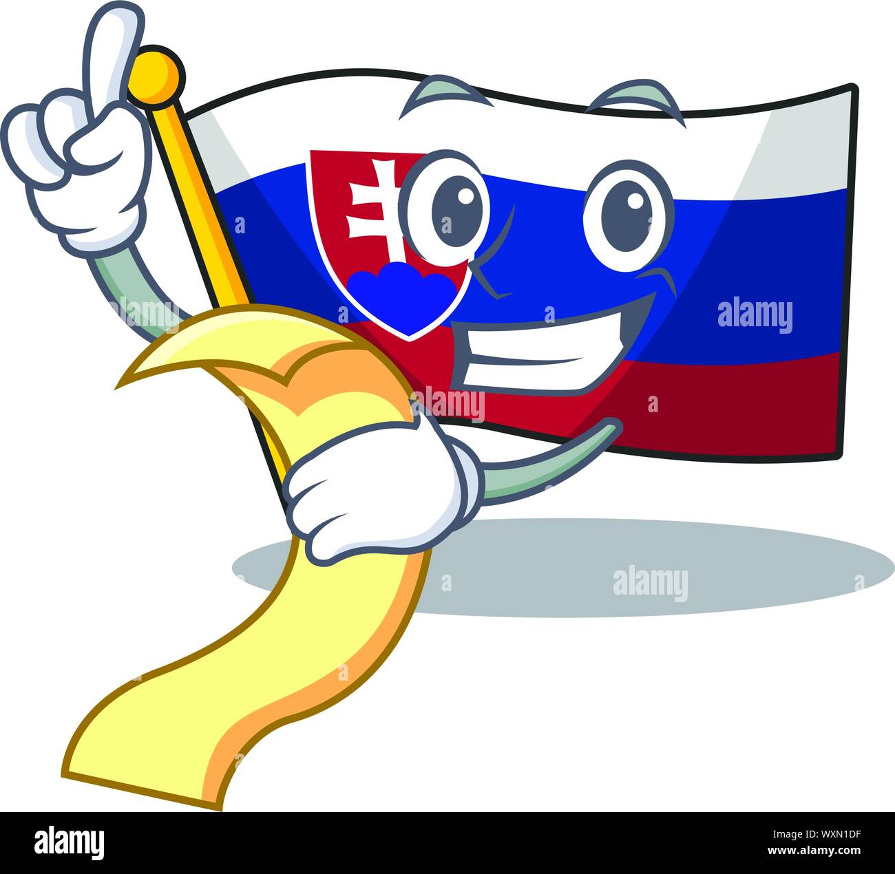 With menu flag slovakia isolated in the cartoon Stock Vector Image ...