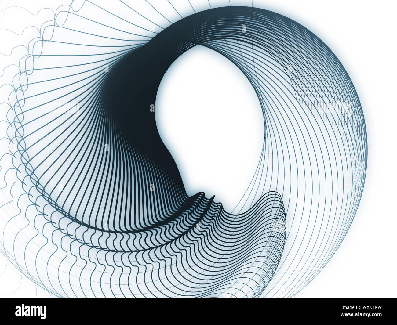 Geometry of Soul series. Creative arrangement of profile lines of human ...