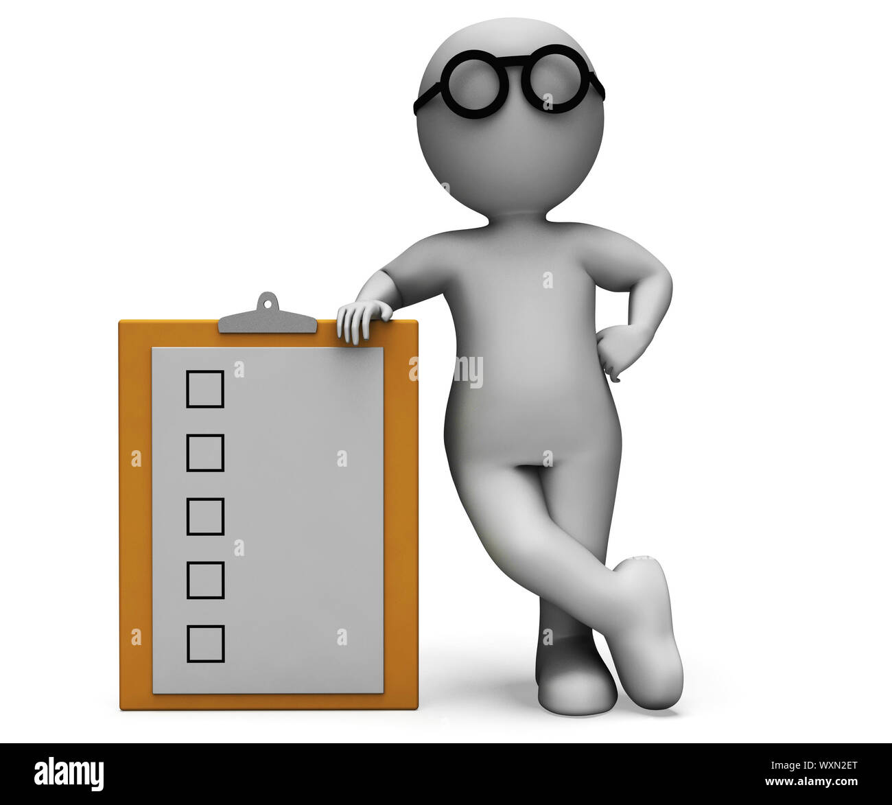 Checklist Clipboard Shows Test To Do List Or Questionnaire Stock Photo ...