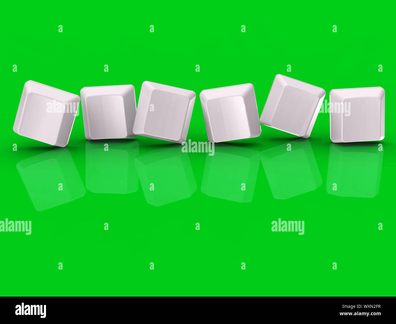 Six Blank Tiles Showing Background For 6 Letter Word Stock Photo - Alamy