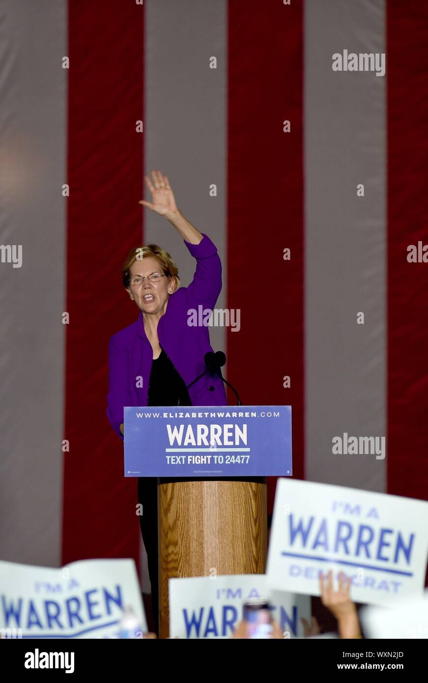 New York, NY, USA. 16th Sep, 2019. Senator Elizabeth Warren in ...