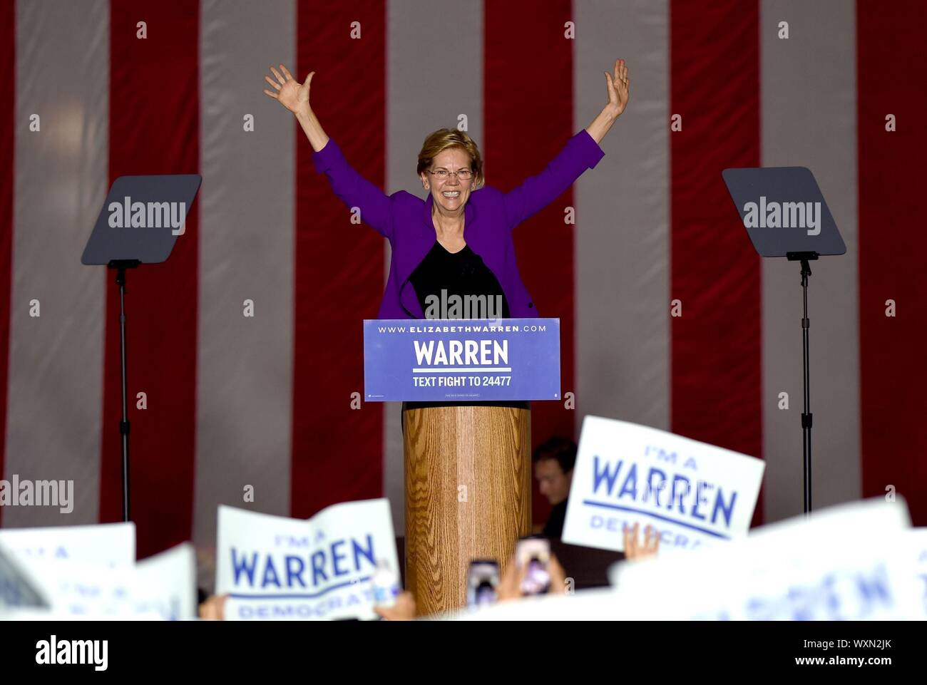 New York, NY, USA. 16th Sep, 2019. Senator Elizabeth Warren in ...