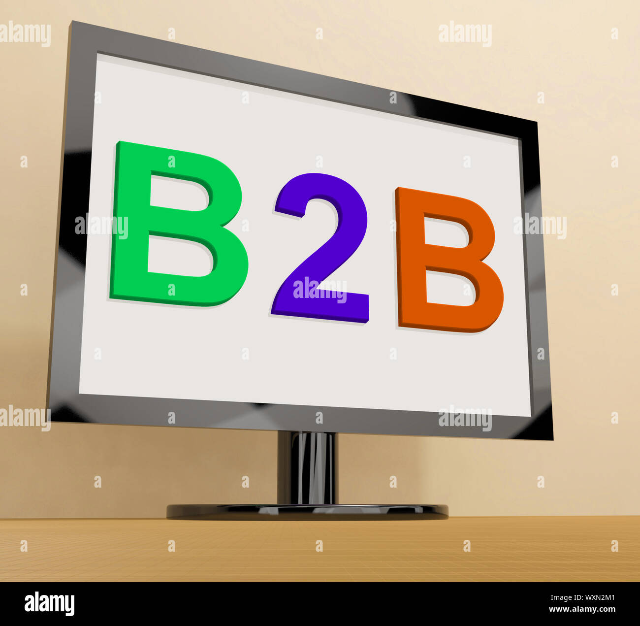 B2b On Monitor Showing Trade And Commerce Online Stock Photo - Alamy
