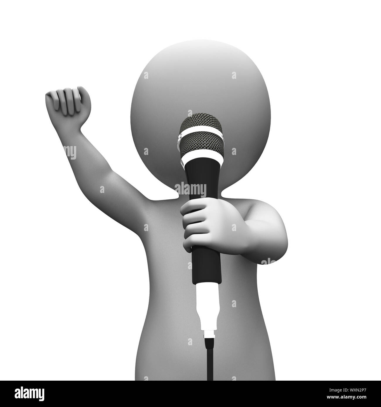 3d character singer hi-res stock photography and images - Alamy
