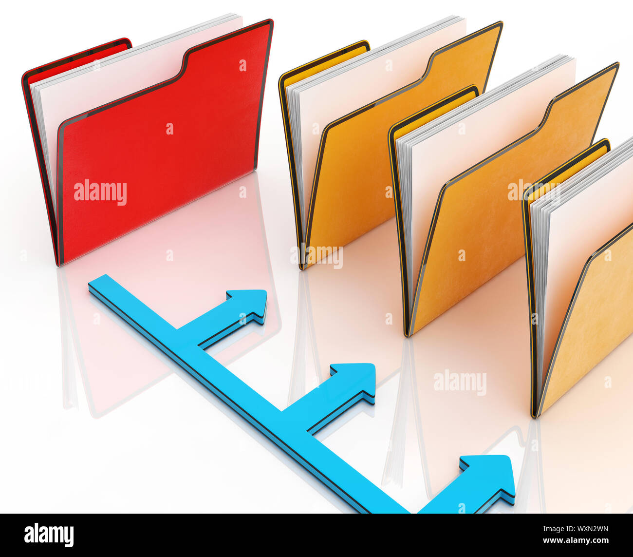 Folders Or Files Showing Correspondence And Organized Stock Photo - Alamy