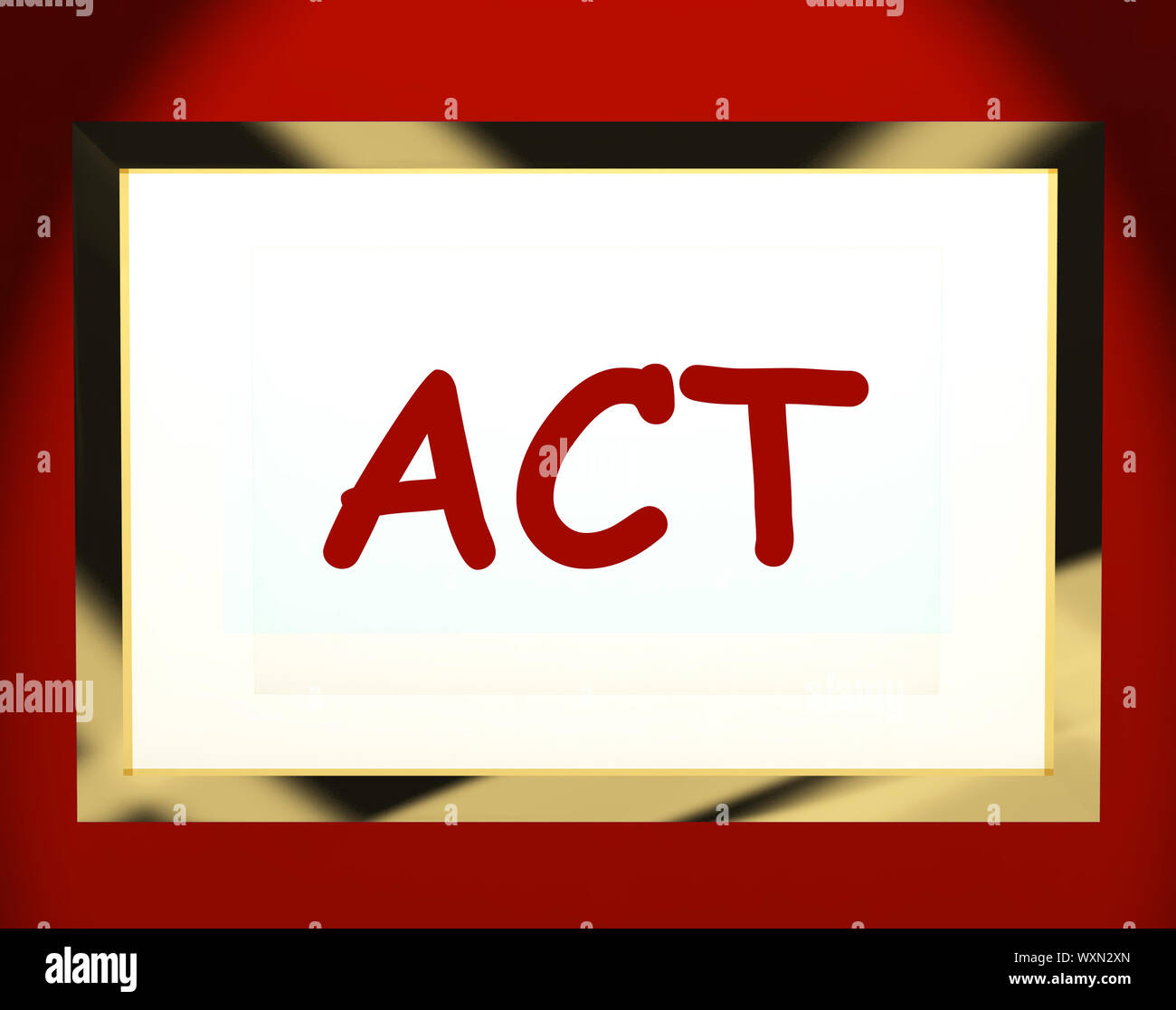 Act On Screen Showing Motivation Inspiration Or Performing Stock Photo ...