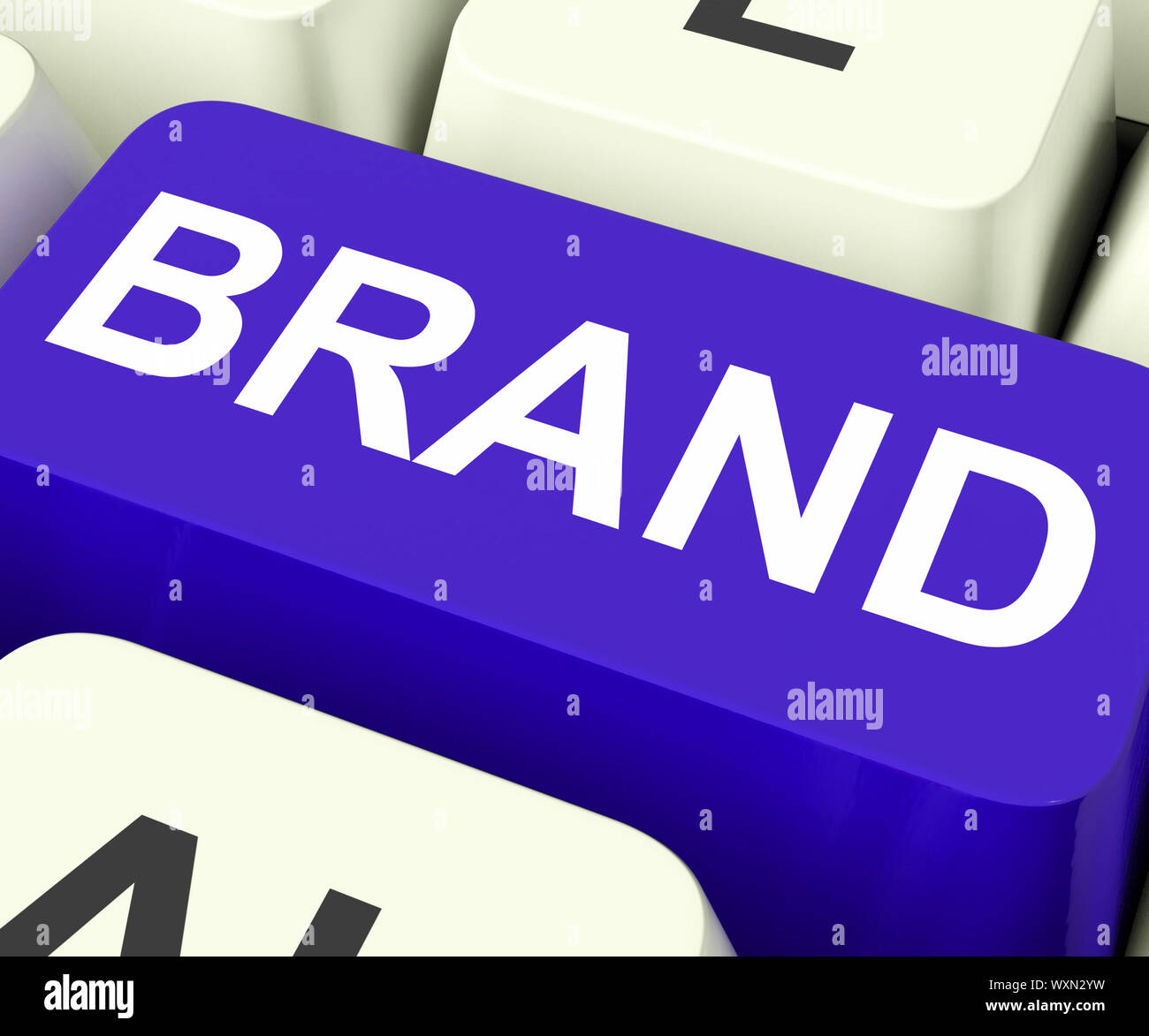 Brand Key Showing Branding Trademark Or Label Stock Photo - Alamy