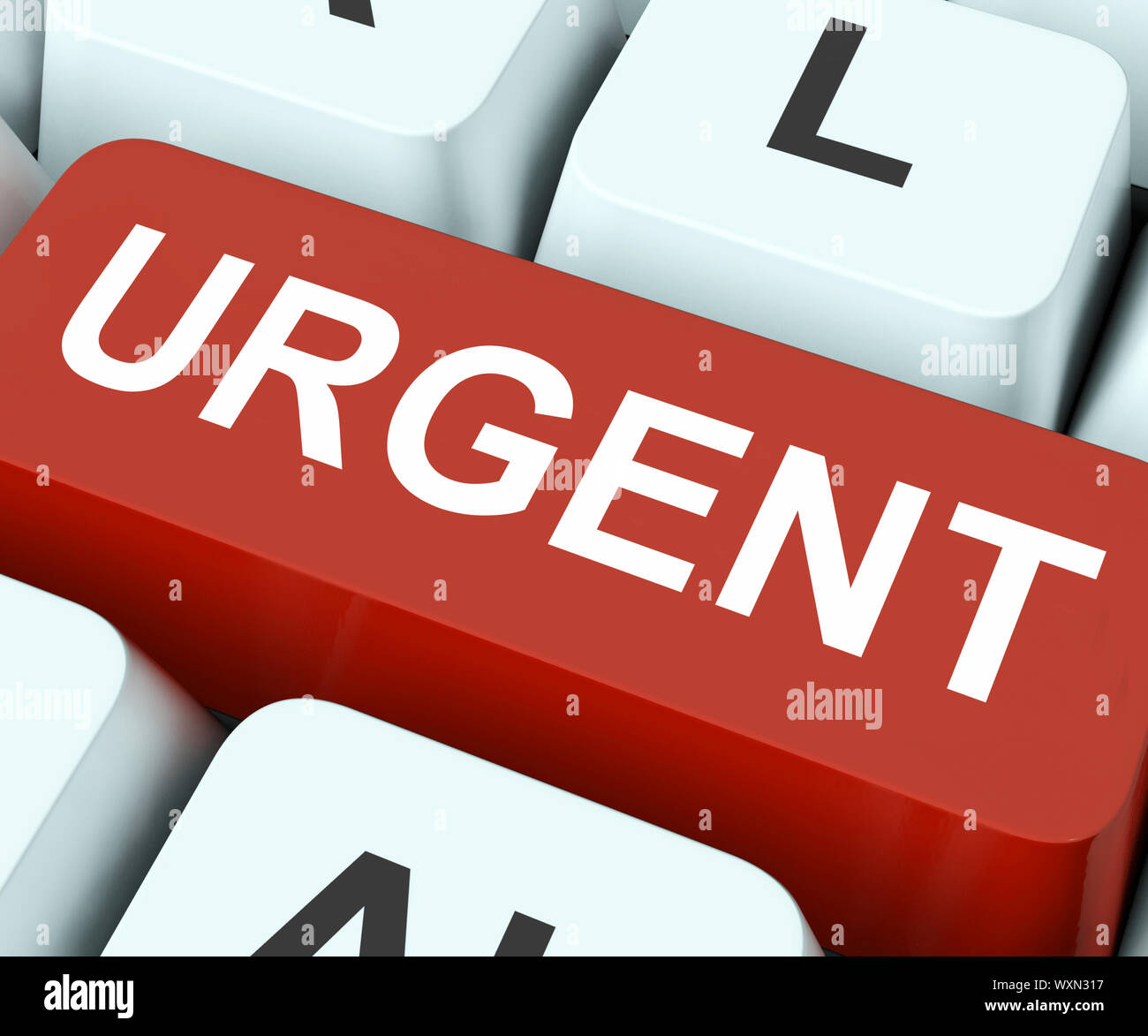 Urgent Key On Keyboard Meaning Important Or Immediate Stock Photo - Alamy