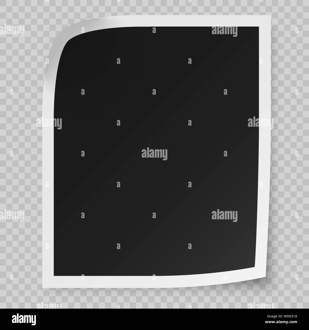 Realistic vector photo frame. Template photo design. Vector ...