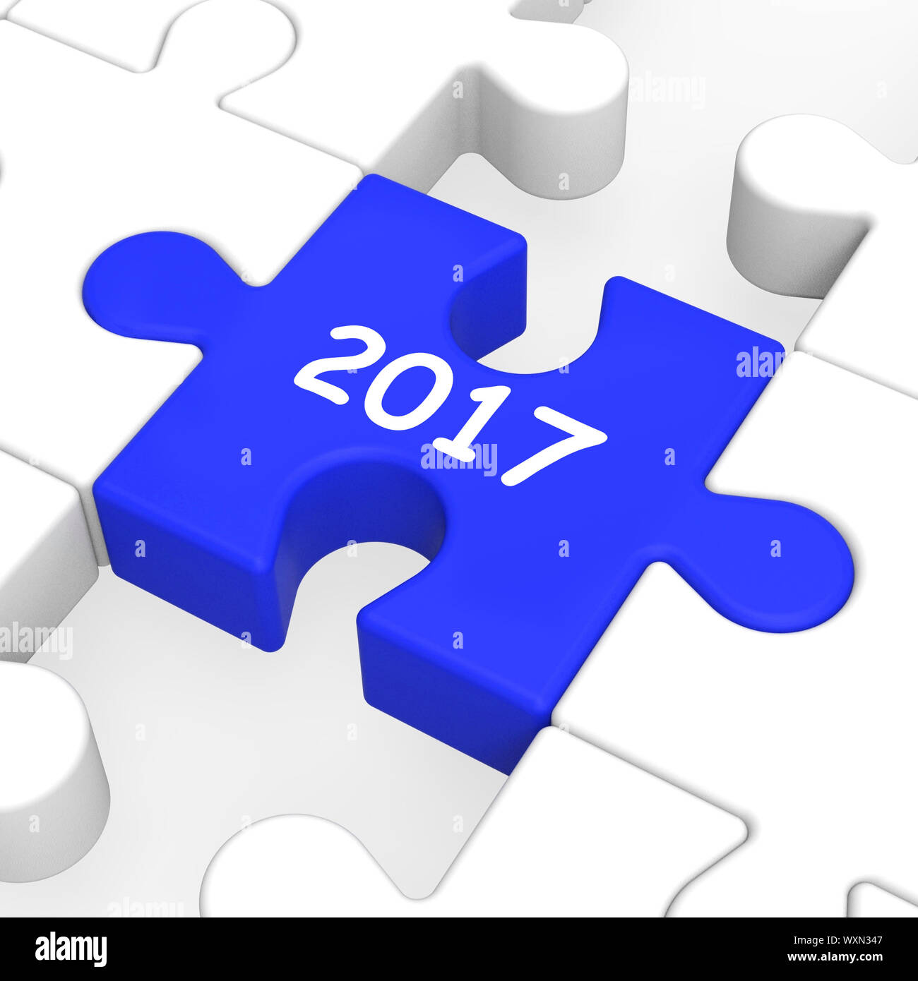 Two Thousand And Seventeen On Puzzle Showing Year 2017 Stock Photo - Alamy