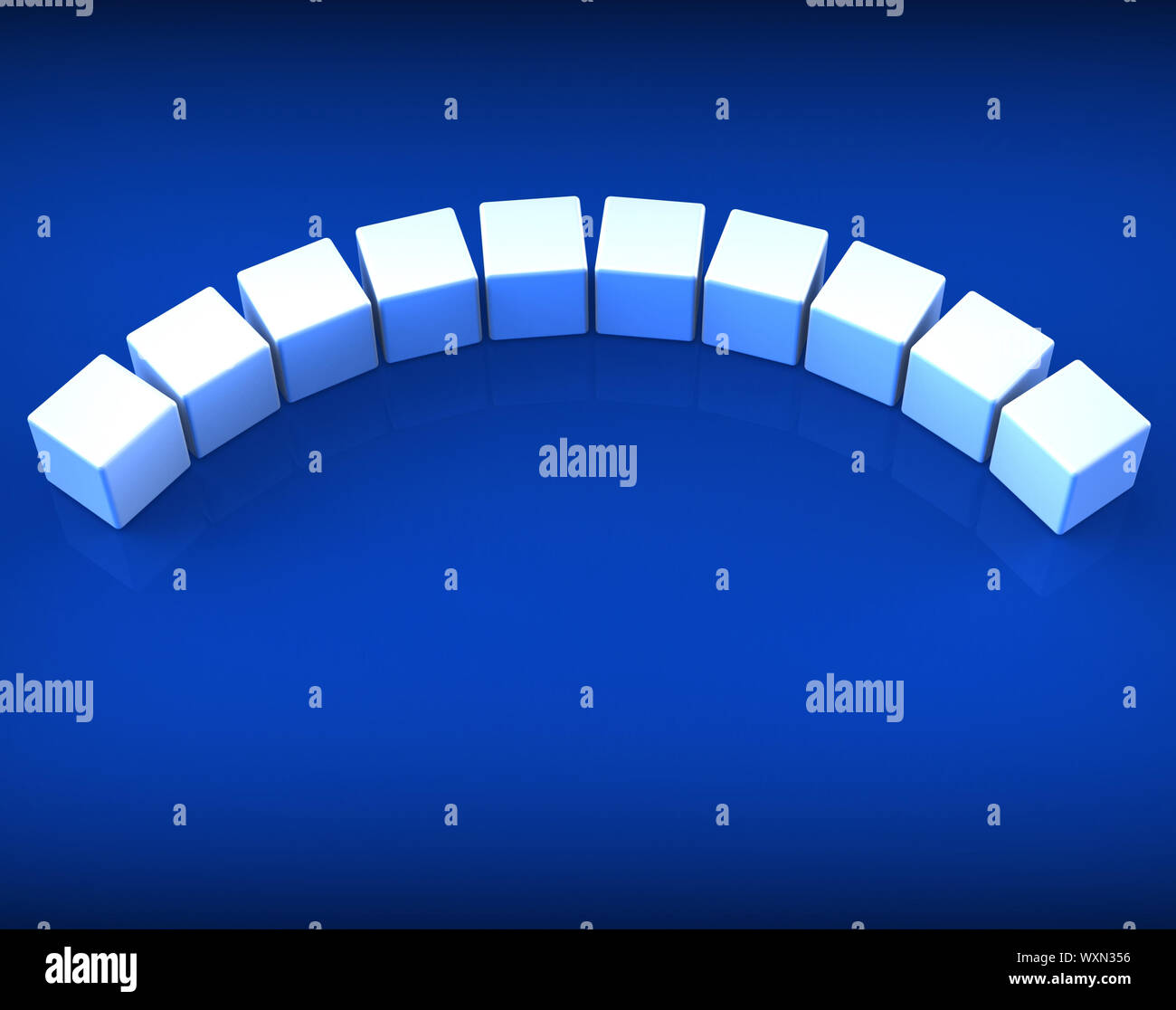 Ten Blank Dice Showing Copyspace For 10 Letter Word Stock Photo - Alamy