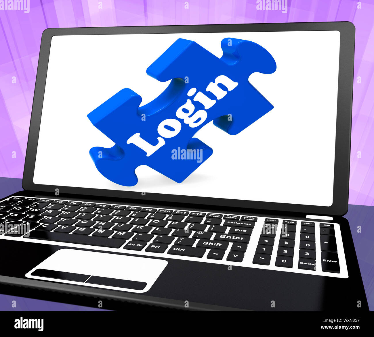 Login Computer Showing Website Log In Username And Password Stock Photo ...