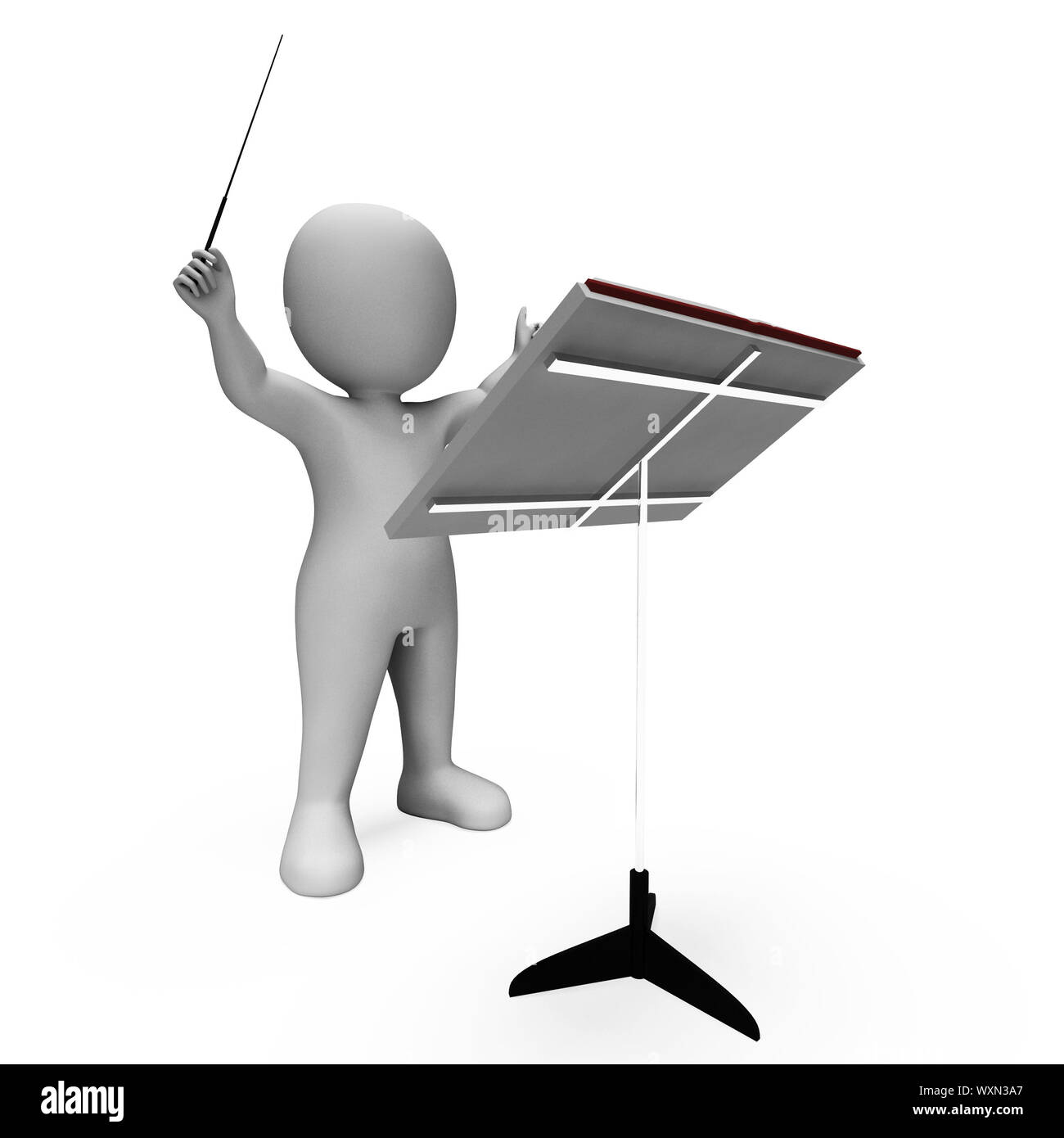 Music Conductor Showing Musician Orchestra Director Directing Stock ...