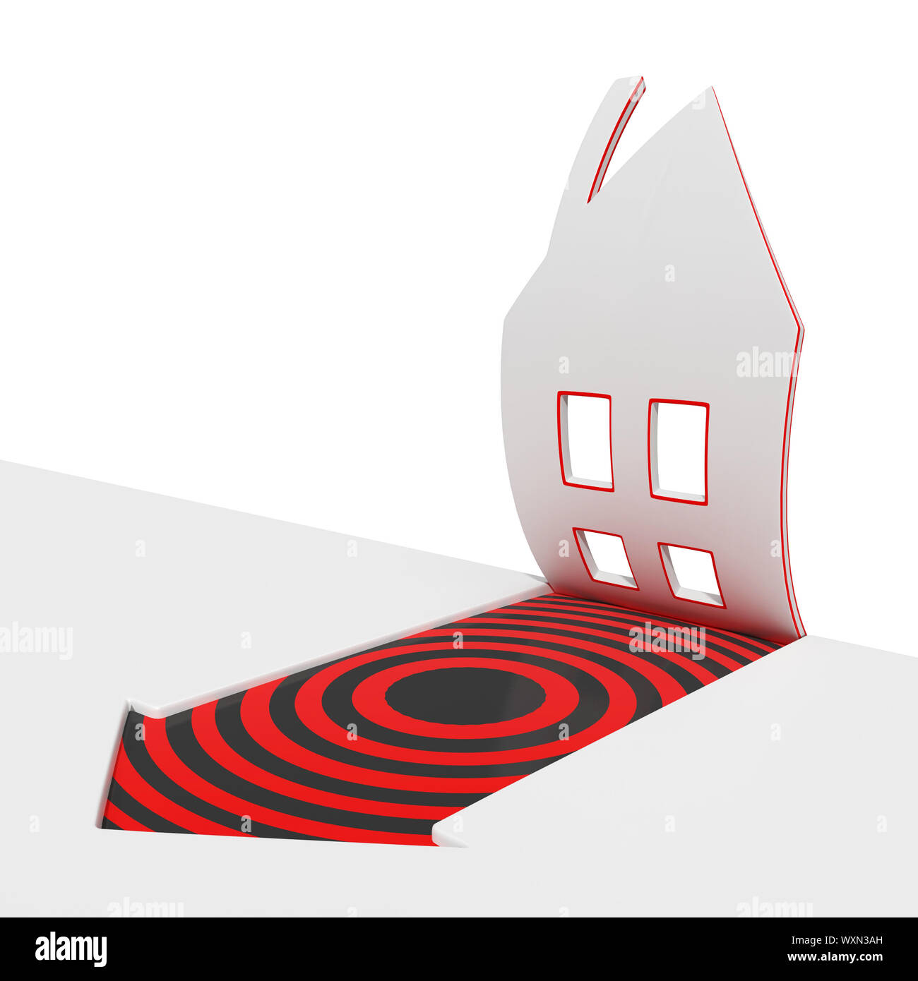 House And Target Showing House Or Building For Sale Stock Photo - Alamy