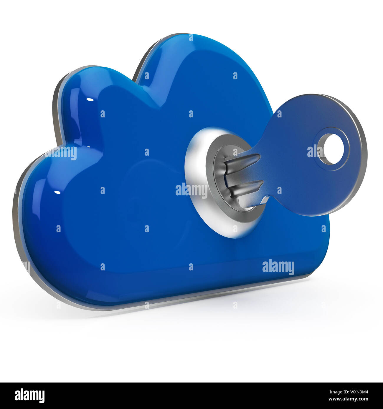 Cloud Computing Key Means Internet Data Security Stock Photo - Alamy