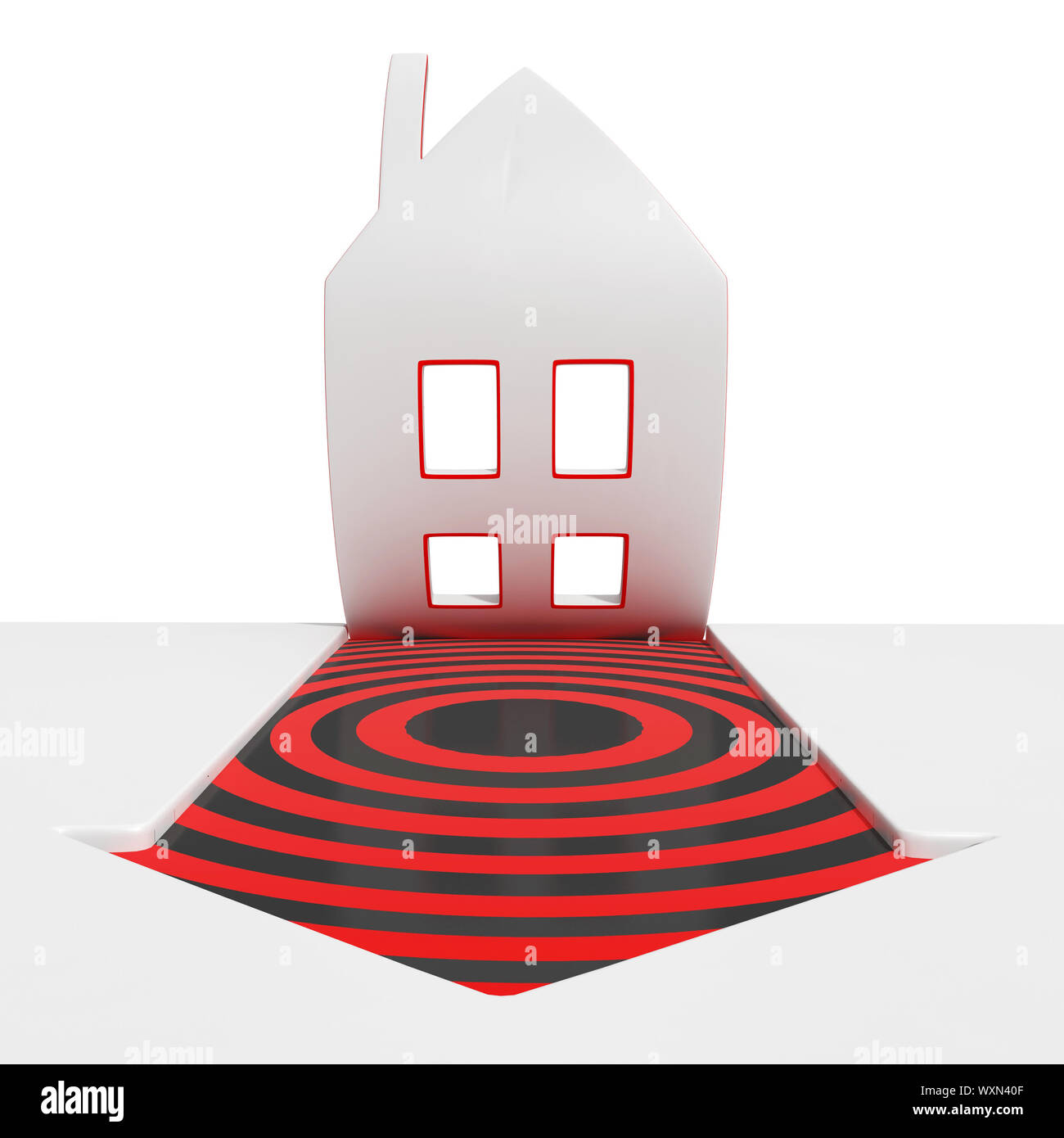 House And Target Shows House Or Building For Sale Stock Photo - Alamy