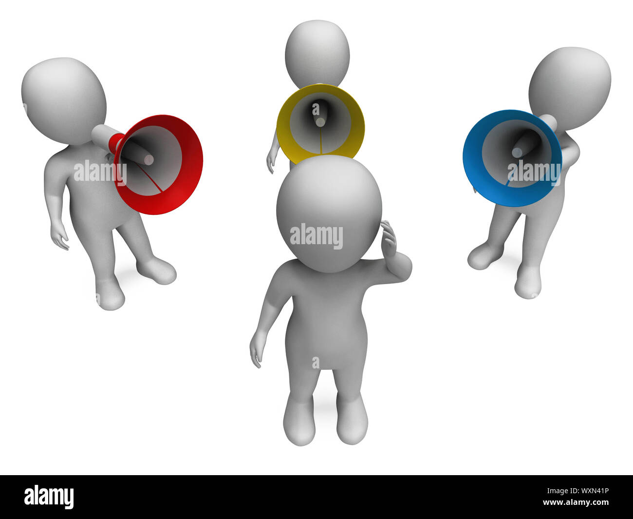 Loud hailer shouting hi-res stock photography and images - Alamy