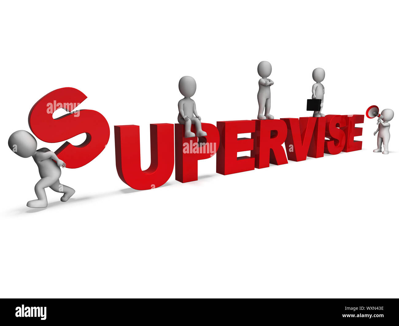 Supervise Characters Showing Management Supervising And Supervisor ...