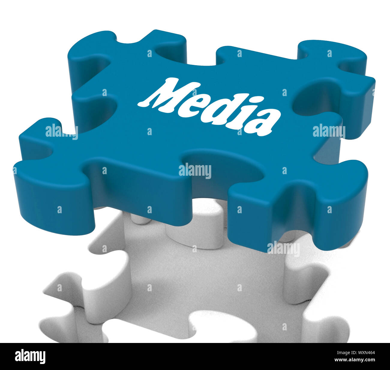 Media Jigsaw Showing Tvs News Newspapers Radio Or Tv Stock Photo - Alamy