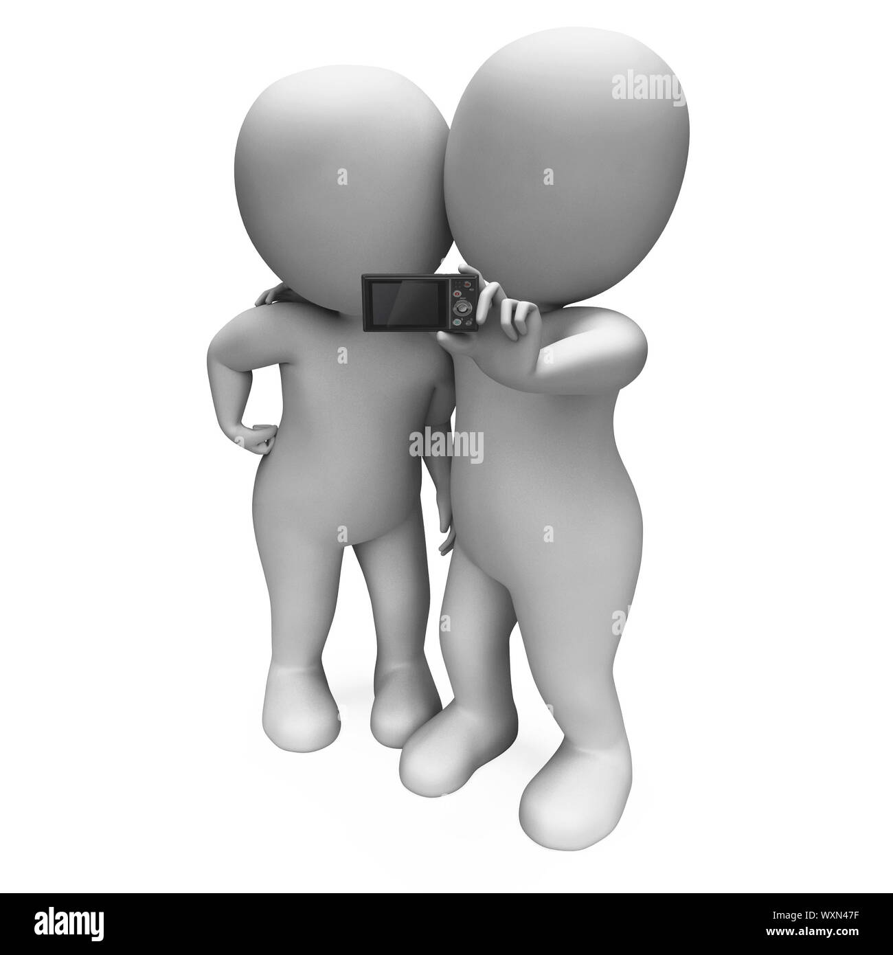 Couple Portrait Photography Showing Camera Self Photo Stock Photo - Alamy