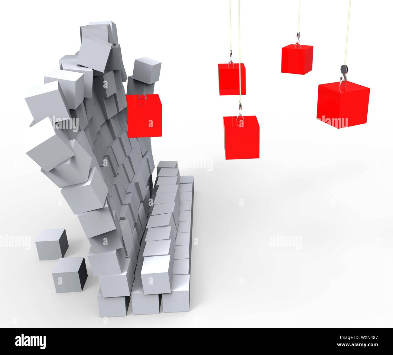 Blocks Knocking Down Wall Shows Demolition Devestation And Destruction ...