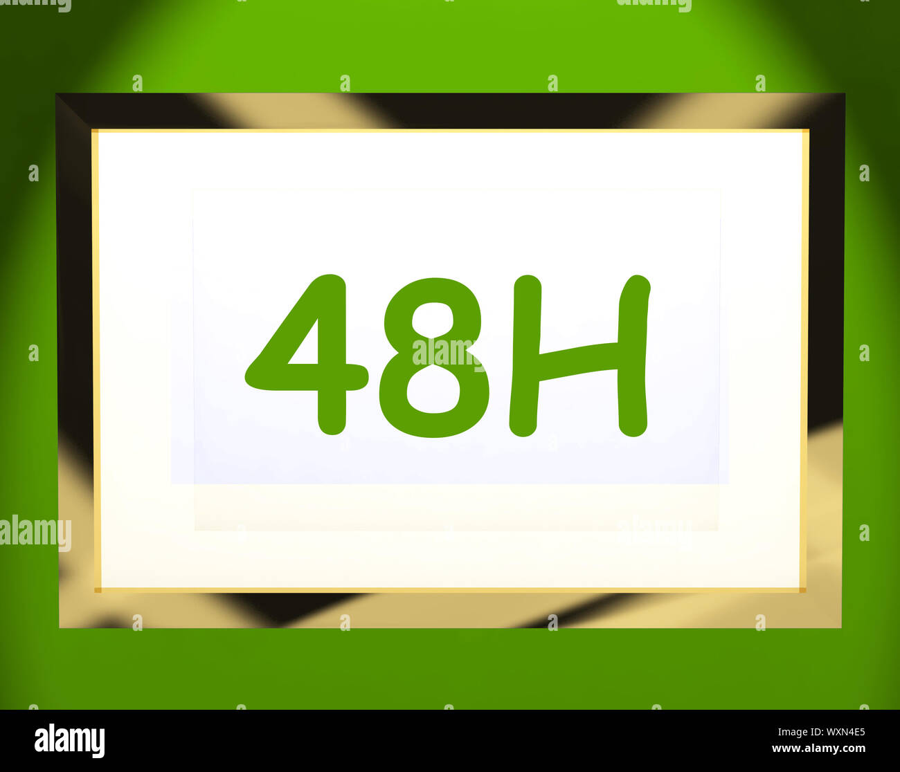 Forty Eight Hour Monitor Showing 48h Service Or Delivery Stock Photo ...