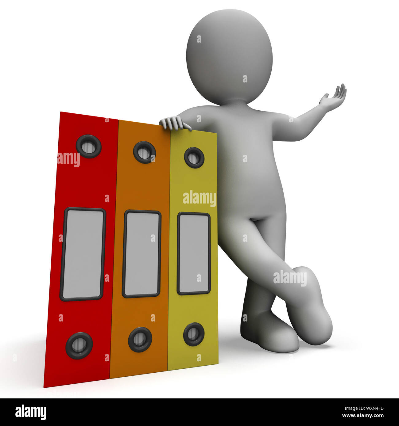 Organizing Clerk Showing Organized Records Paperwork And Binders Stock ...