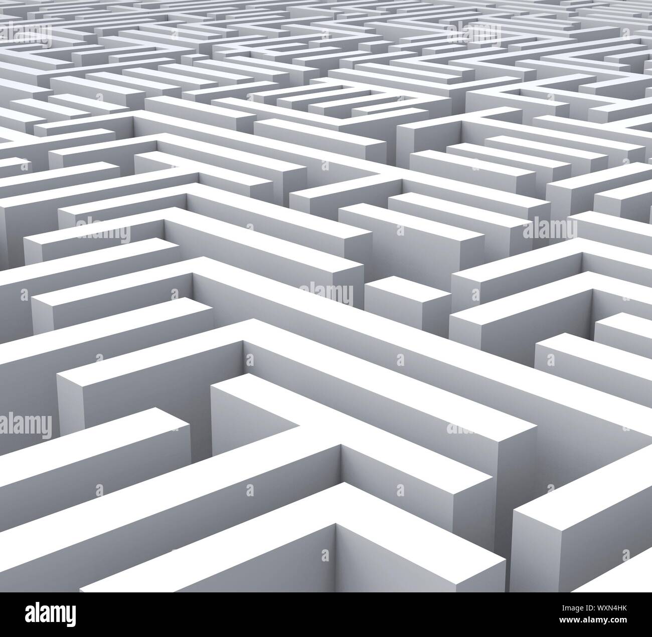 Maze Shows Problem Confusing Puzzling Or Complexity Stock Photo - Alamy