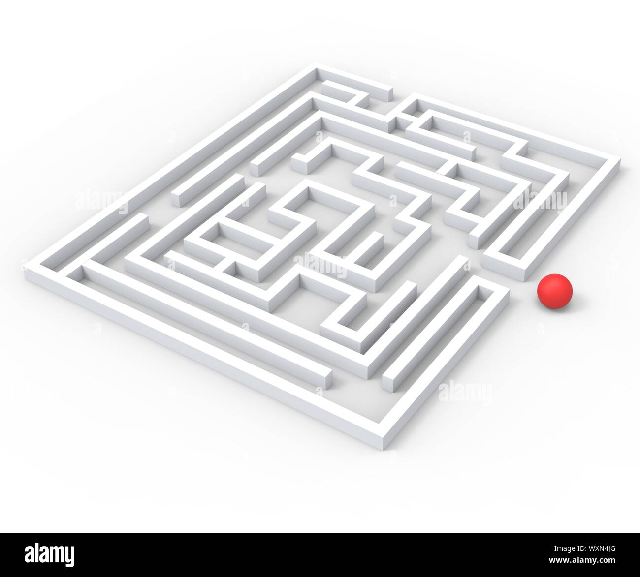 Challenging Maze Shows Complexity Obstacles And Challenges Stock Photo ...