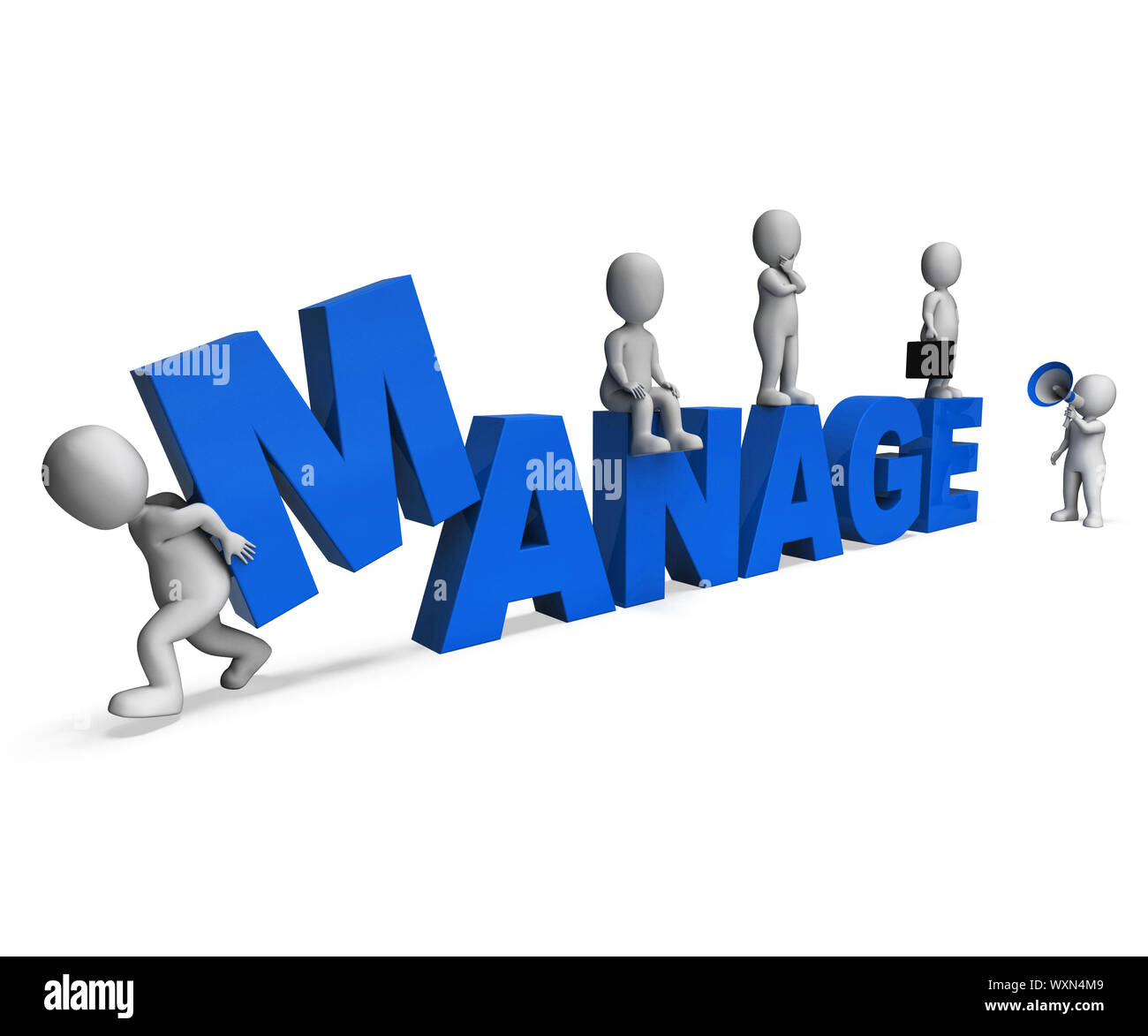 Manage Characters Showing Managing Management And Leadership Stock ...