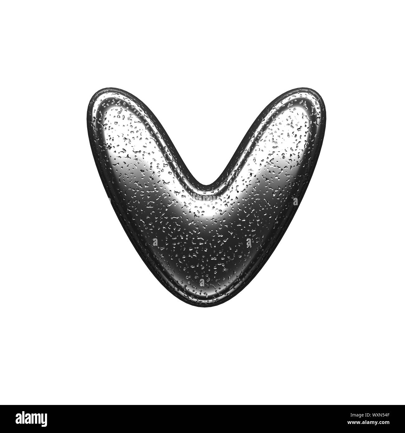 Metallic letter v Black and White Stock Photos & Images - Alamy