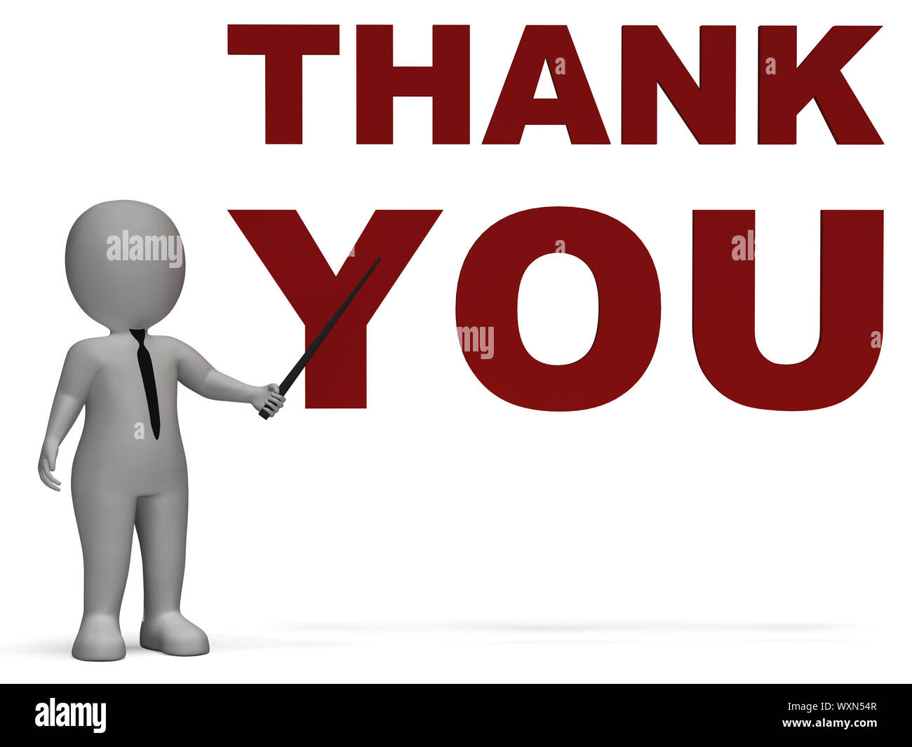 Thank You Notice Shows Thanks And Gratitude Stock Photo - Alamy