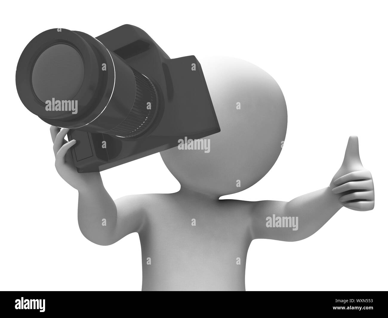 Photography Character Showing Taking A Photo Dslr And Photograph Stock ...