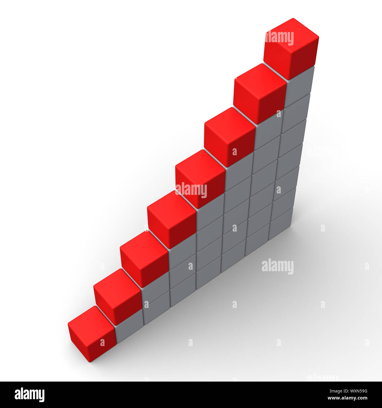 Eight Blank Steps Showing Copy Space For 8 Letter Word Stock Photo - Alamy