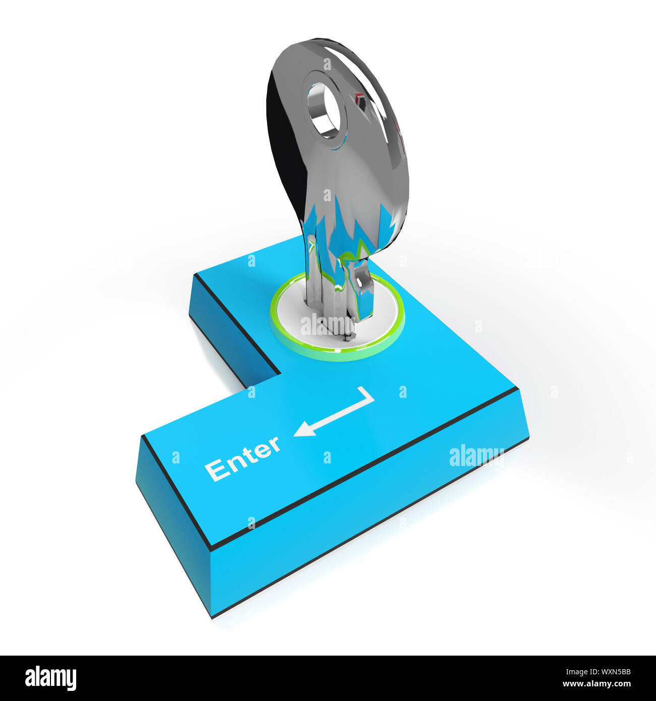 Computer And Key Shows Internet Protection And Security Stock Photo - Alamy