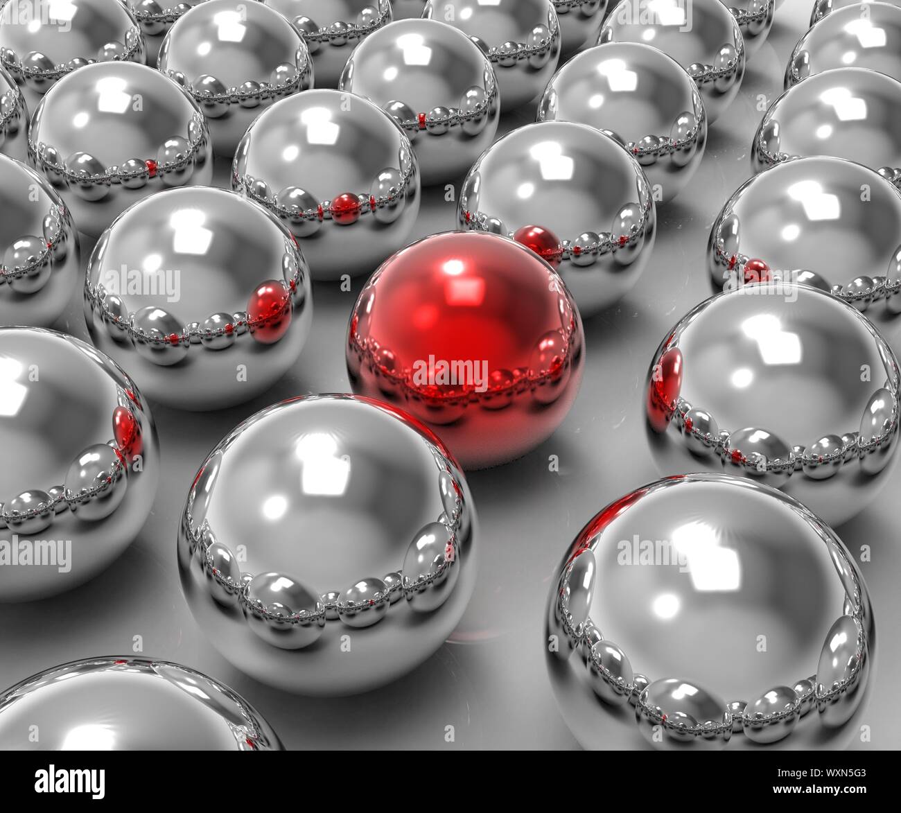 Unique Sphere Showing Standing Out And Different Stock Photo - Alamy