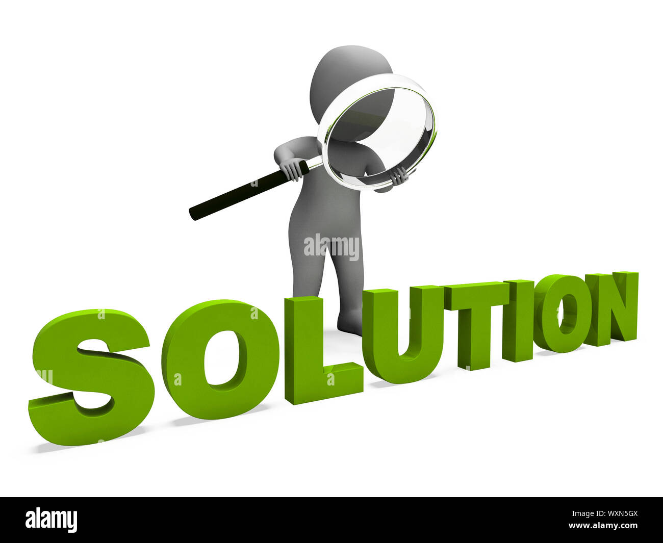 Solution Character Showing Achievement Resolution Succeed And Solved ...