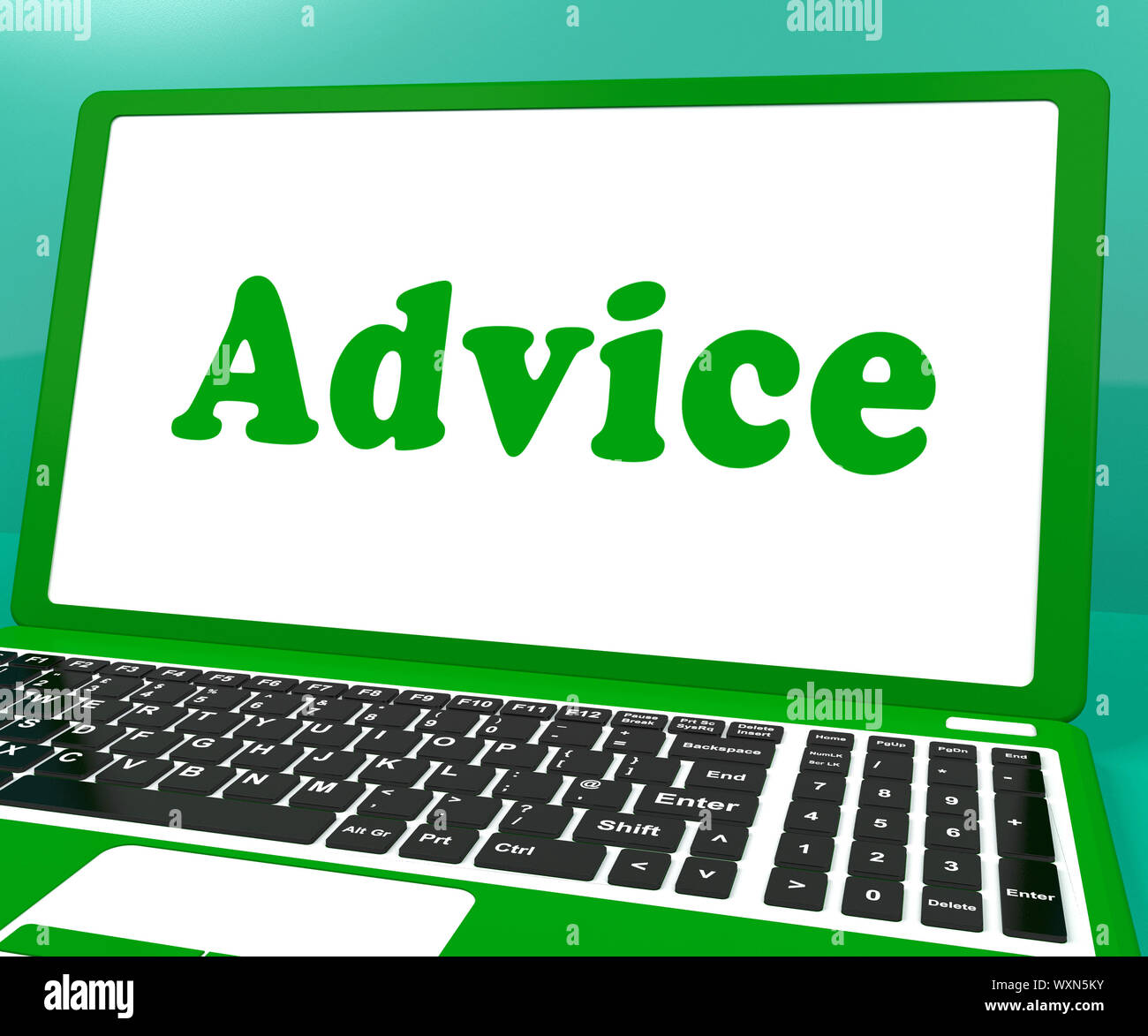 Advice Laptop Meaning Guidance Recommend Or Suggest Stock Photo - Alamy