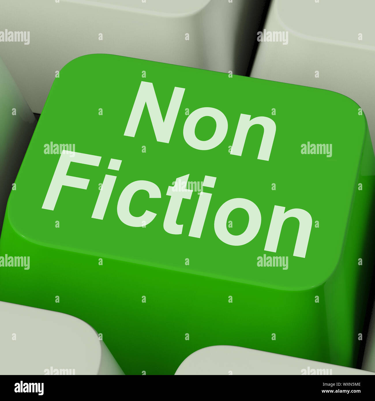 Non Fiction Key Showing Educational Material Or Text Books Stock Photo ...