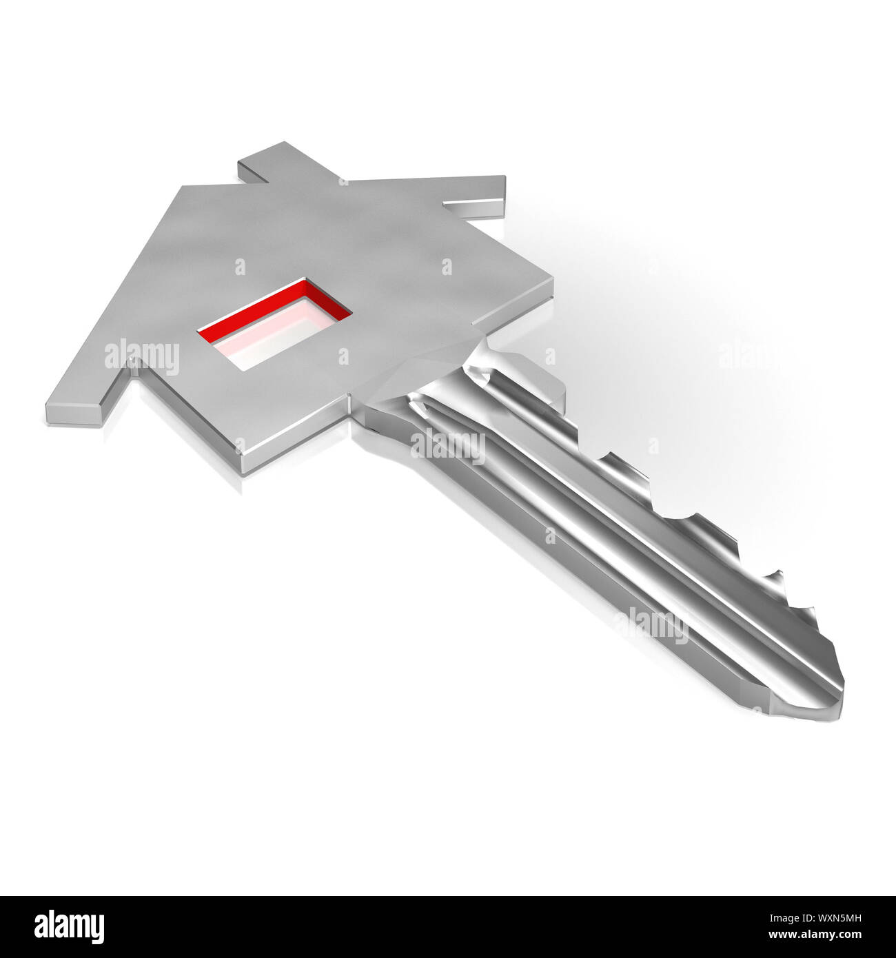 Key With House Showing Home Security Or Protection Stock Photo - Alamy