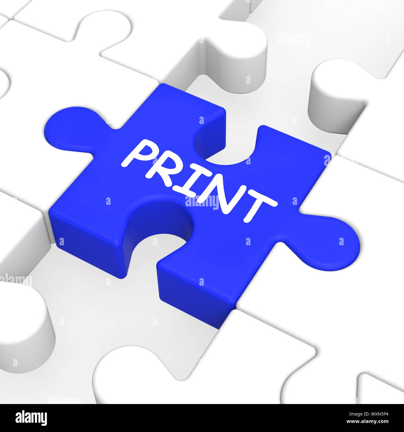 Print Key Showing Printer Printing Or Printout Stock Photo - Alamy
