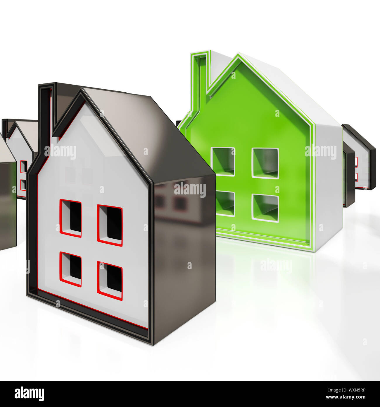 House Symbols Meaning Property Or Buildings For Sale Stock Photo - Alamy