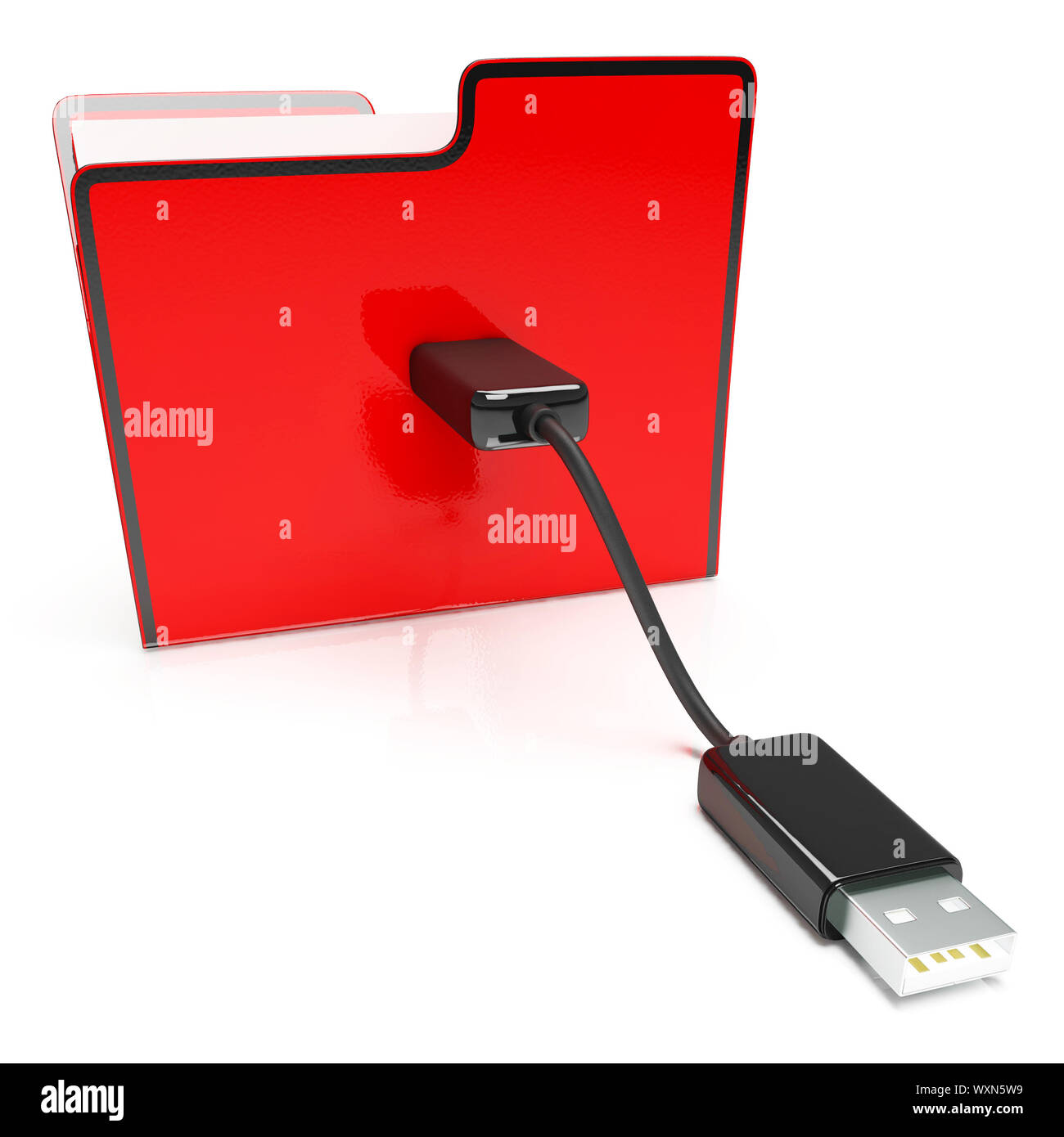Usb Folder Or File Showing Storage And Memory Stock Photo - Alamy