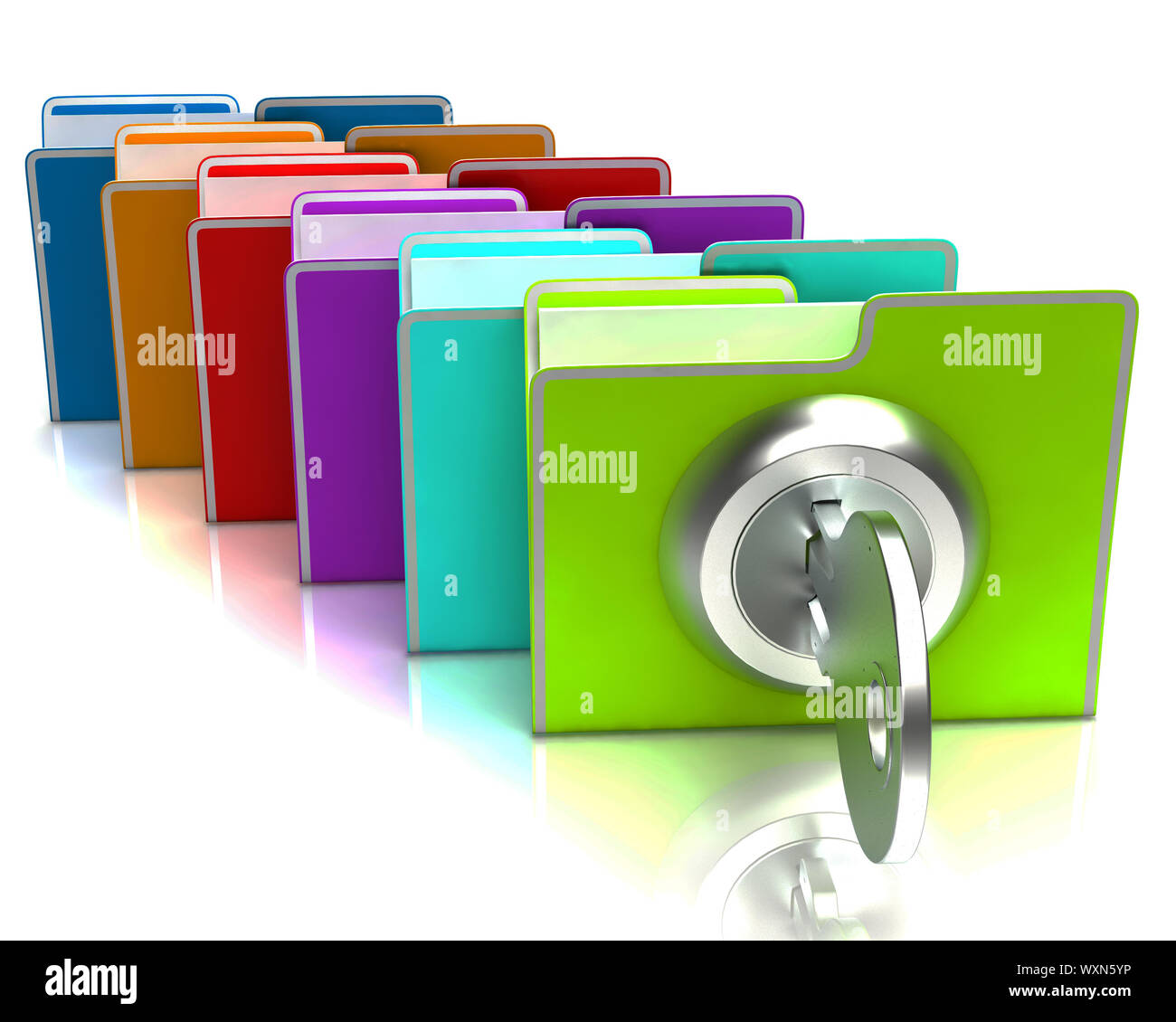 Files With Key Showing Confidential And Classified Stock Photo - Alamy